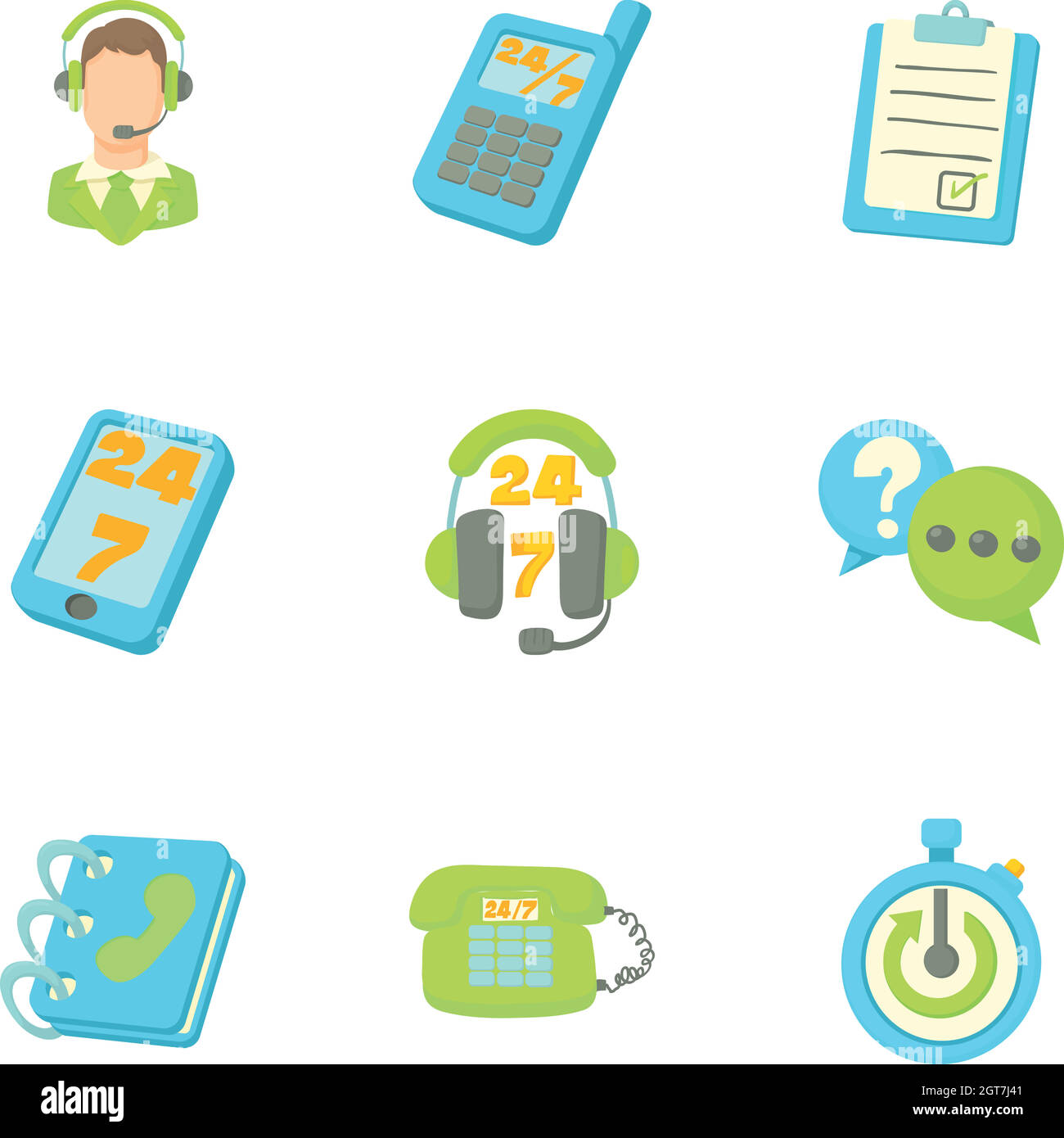 Support icons set, cartoon style Stock Vector Image & Art - Alamy