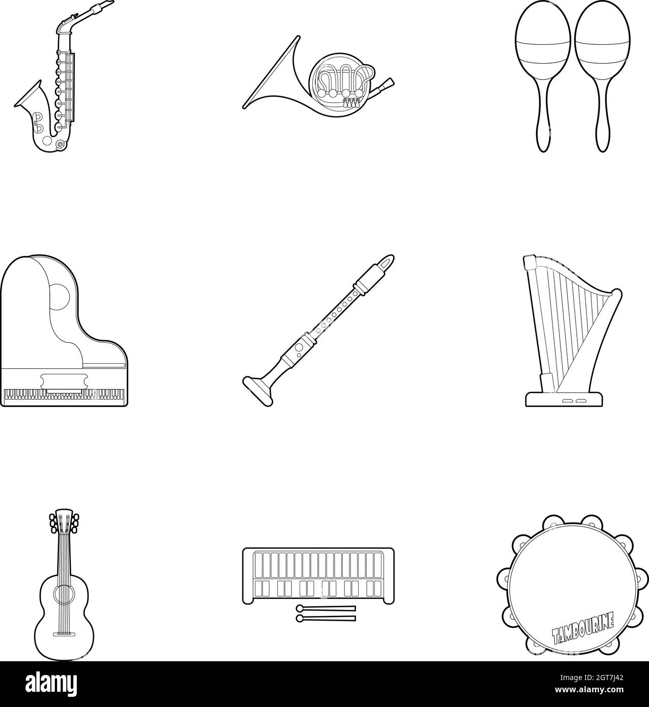 Tools line icon outline Black and White Stock Photos & Images - Alamy