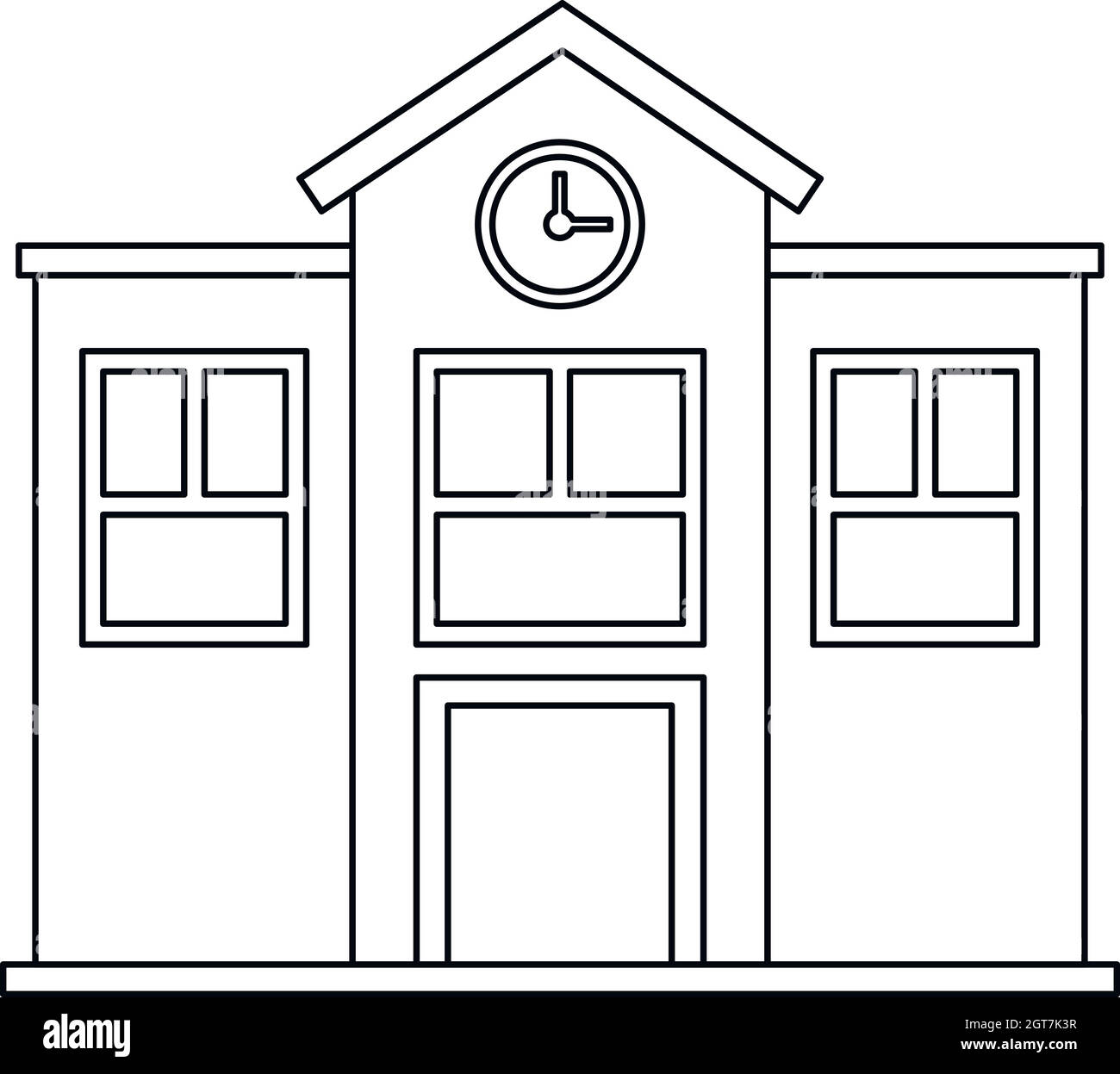 School outline vector icon Stock Vector Images - Alamy