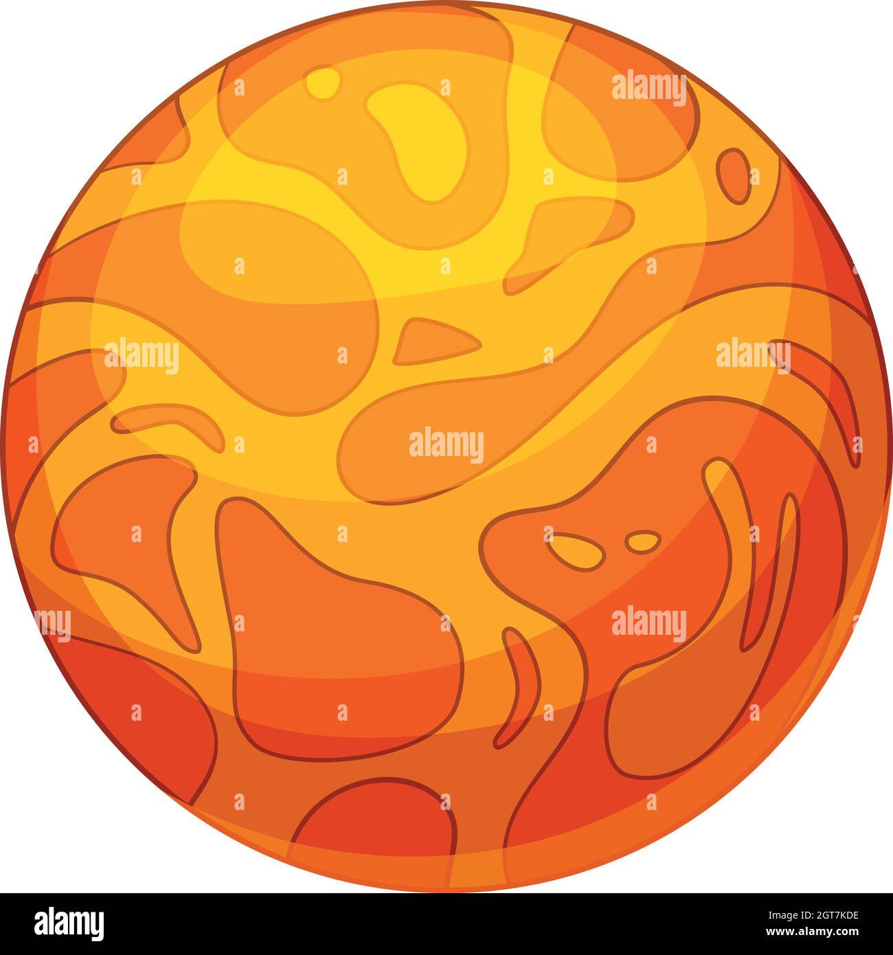 Orange planet icon, cartoon style Stock Vector Image & Art - Alamy