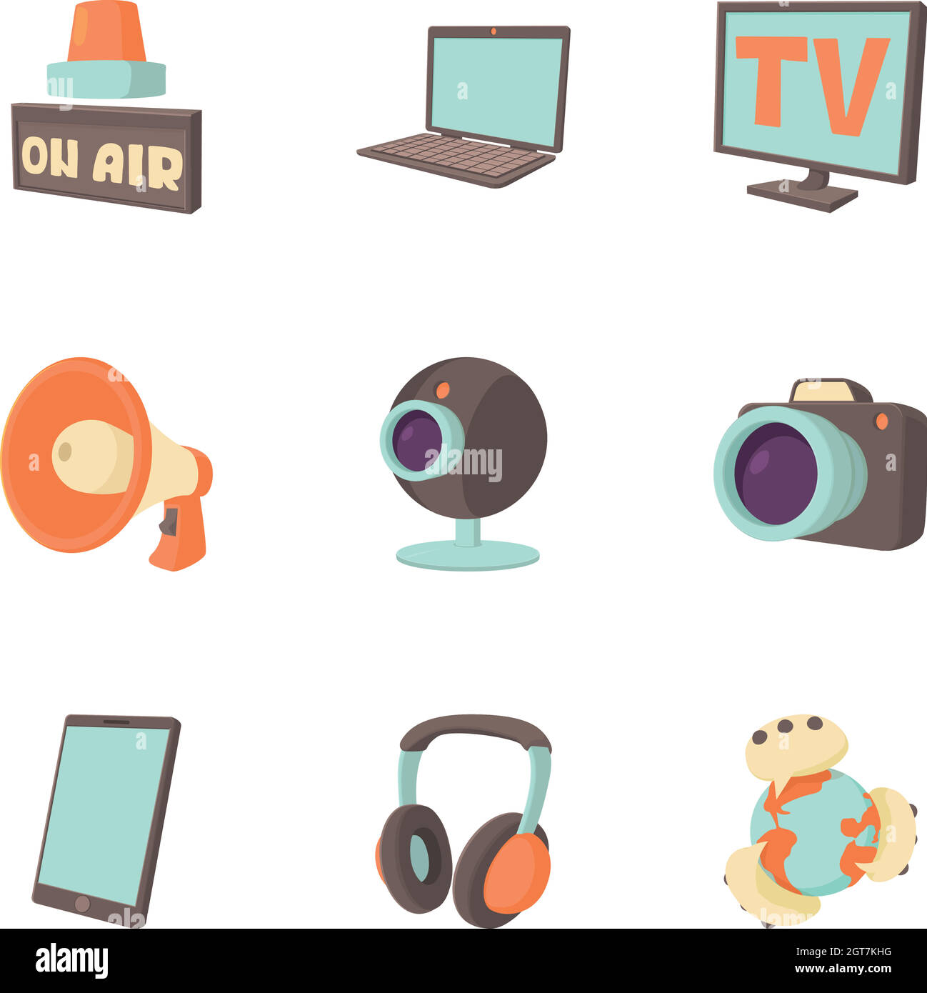Tidings icons set, cartoon style Stock Vector Image & Art - Alamy