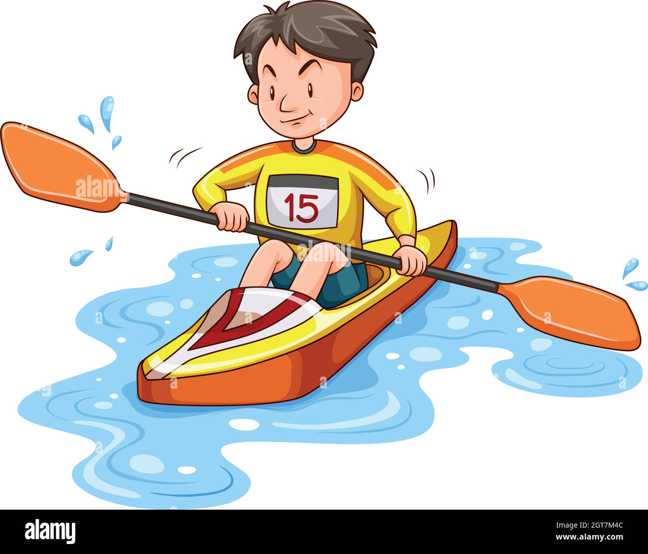 Kayaking with kids Stock Vector Images - Alamy