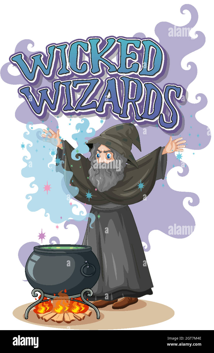Wicked wizards logo on white background Stock Vector Image & Art - Alamy