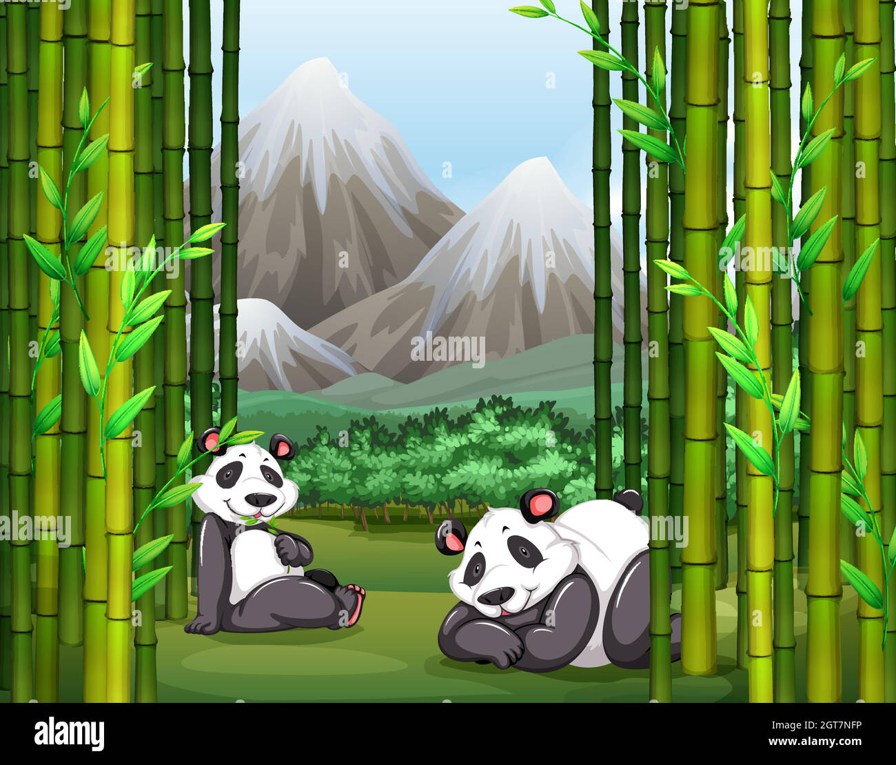 Panda wallpaper Stock Vector Images - Alamy
