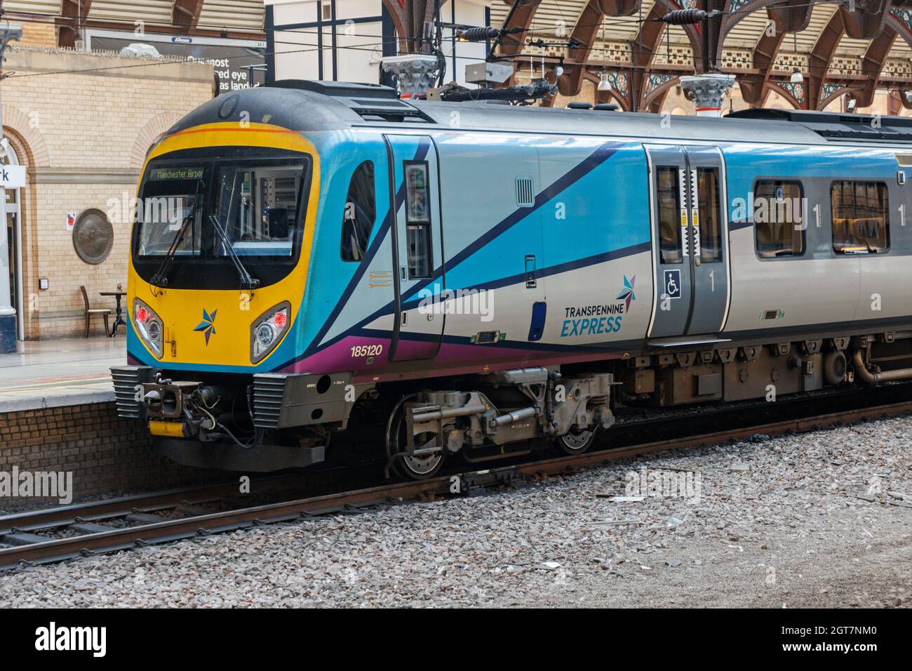 185120 at platform 3 at York railway station, working a service to ...