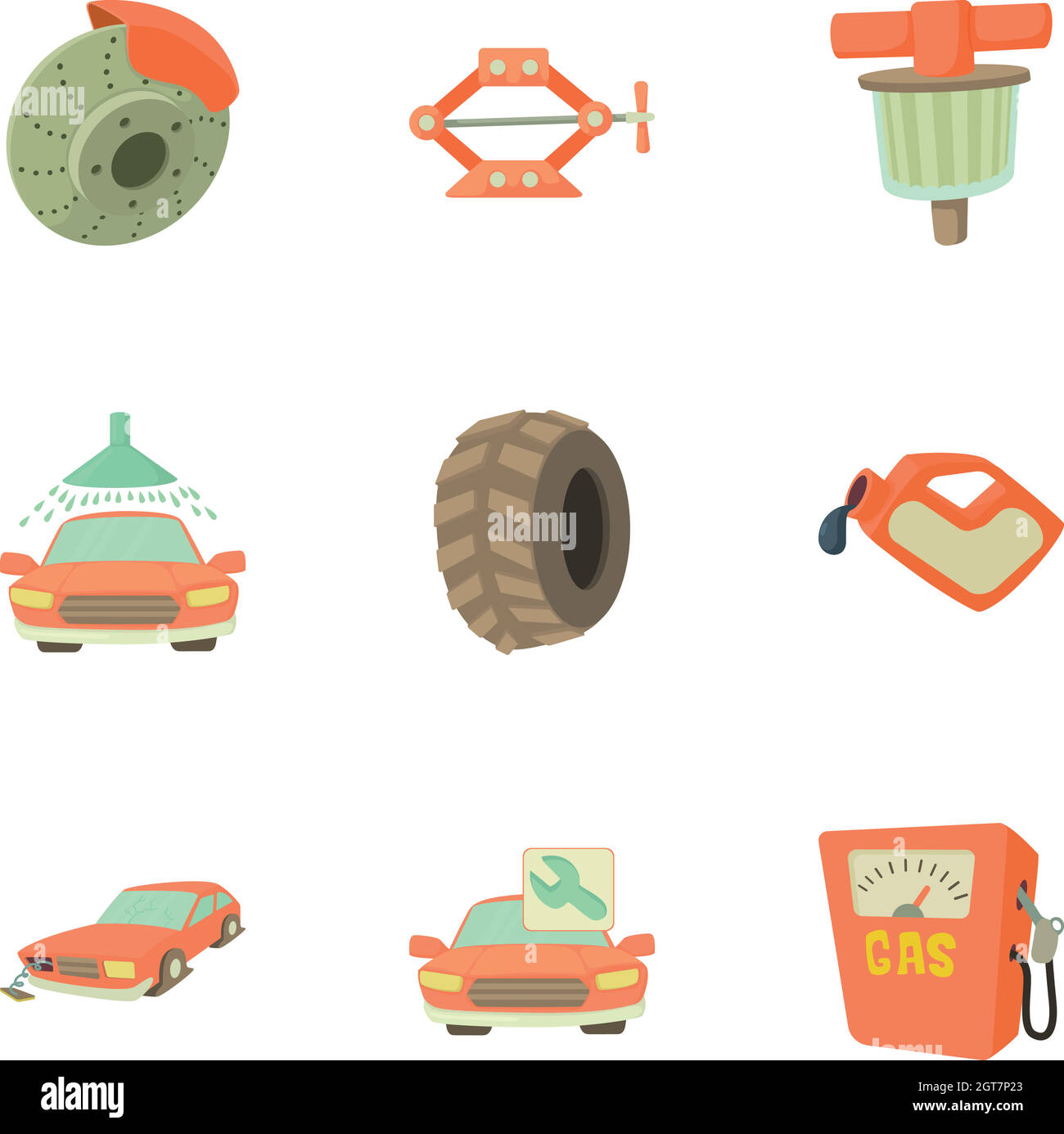 Repair machine icons set, cartoon style Stock Vector Image & Art - Alamy