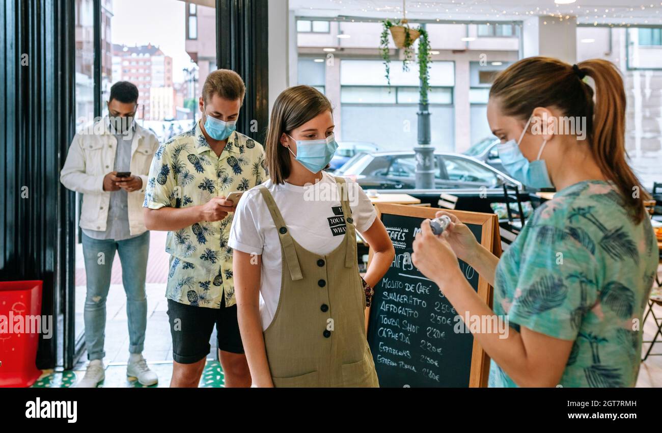 Customers temperature hi-res stock photography and images - Alamy