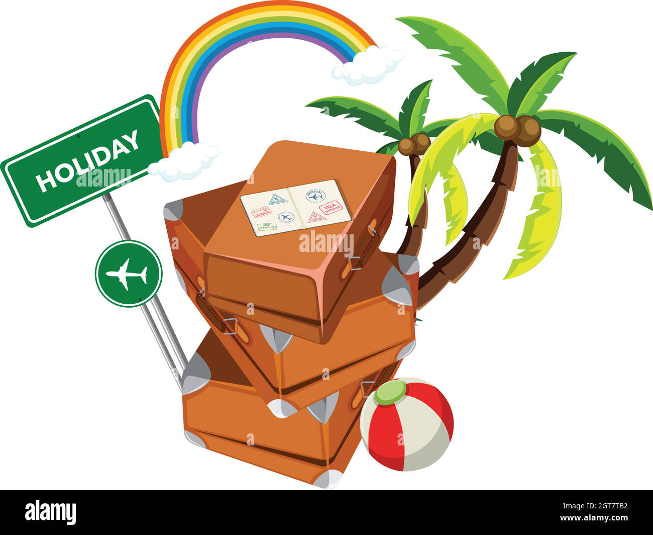 Suitcase travel baggage in Stock Vector Images - Alamy