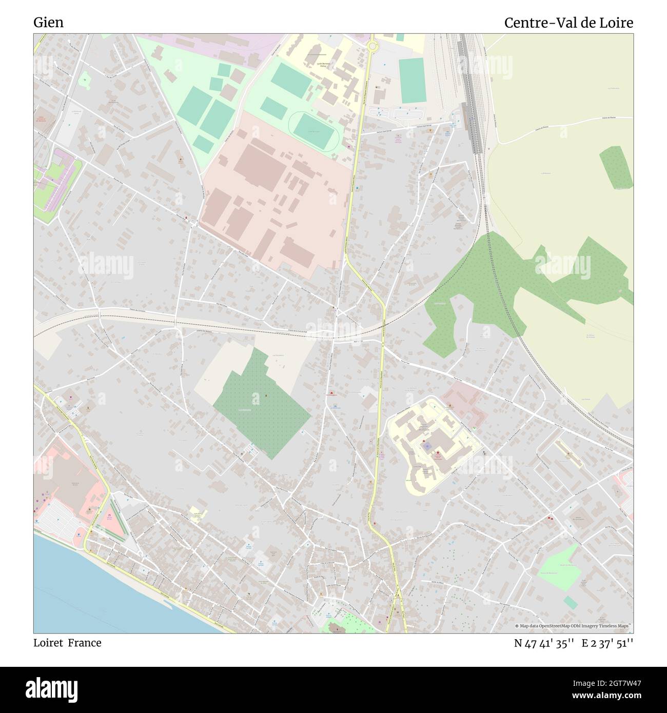 Gien, Loiret, France, Centre-Val de Loire, N 47 41' 35'', E 2 37' 51 ...