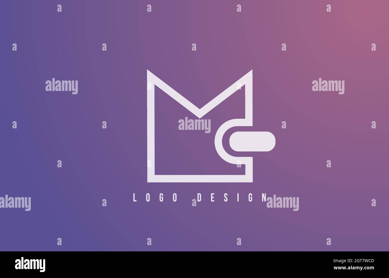 M alphabet logo letter for business and company with geometric style ...
