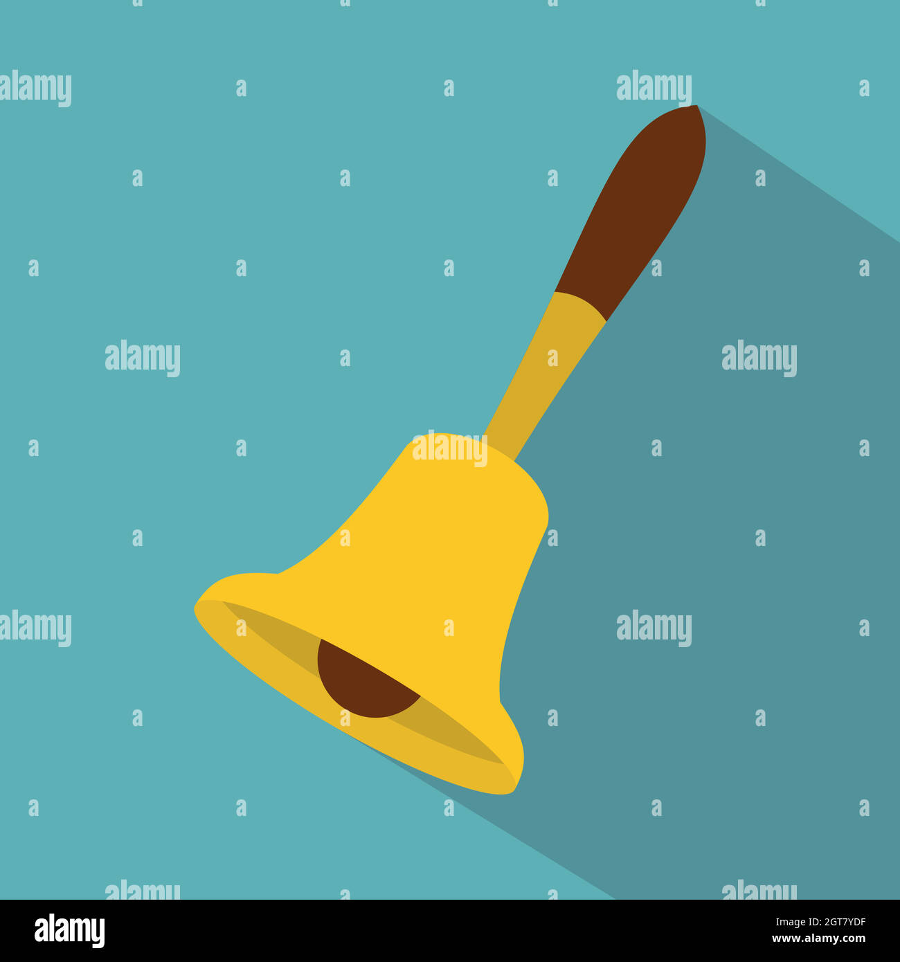 Bell icon, flat style Stock Vector Image & Art - Alamy