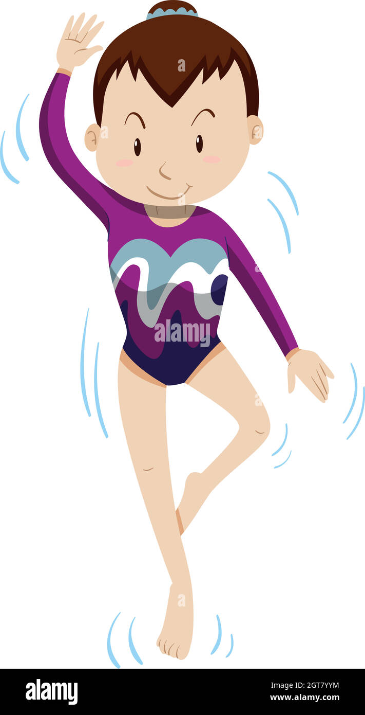 Active woman doing yoga Stock Vector Images - Alamy