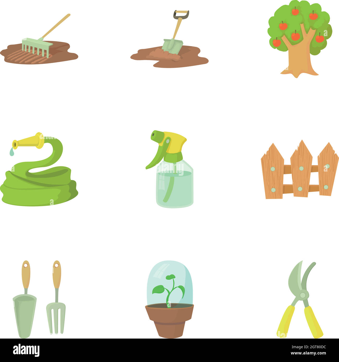 Vegetable seedlings garden Stock Vector Images - Alamy
