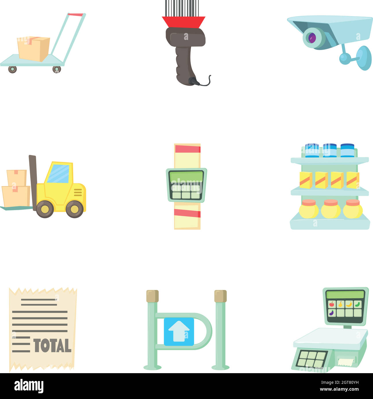 Store icons set, cartoon style Stock Vector Image & Art - Alamy