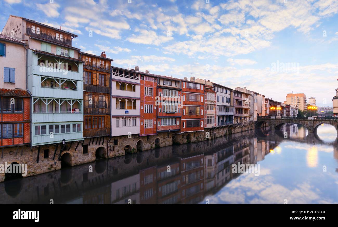 Sunrise over Castres city in France Stock Photo - Alamy