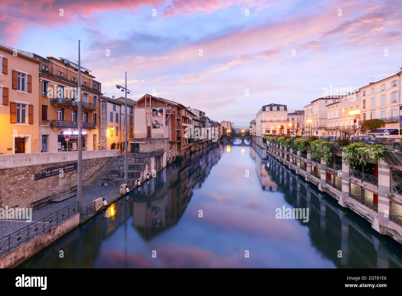Sunrise over Castres city in France Stock Photo - Alamy
