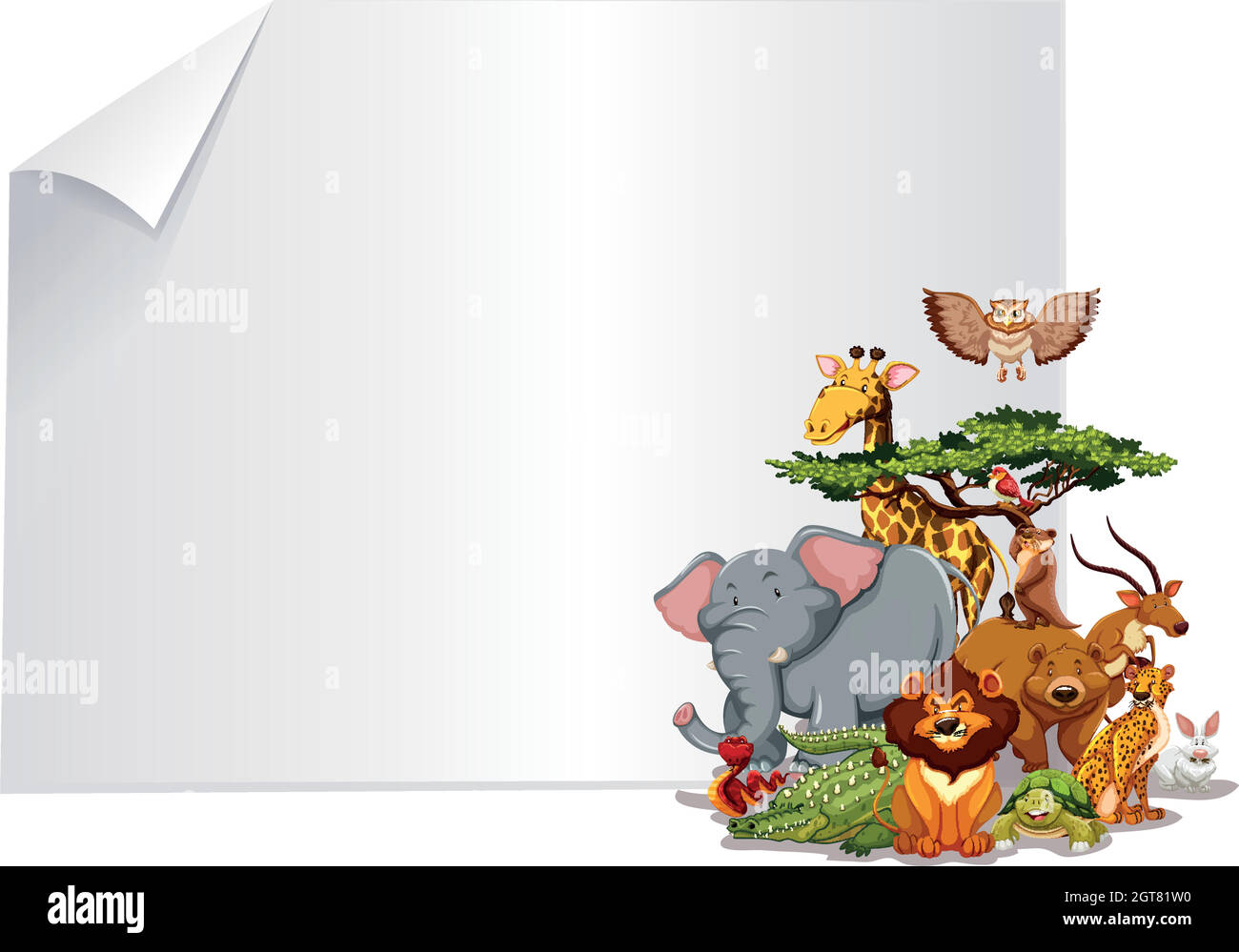 Group of animal paper frame Stock Vector Image & Art - Alamy