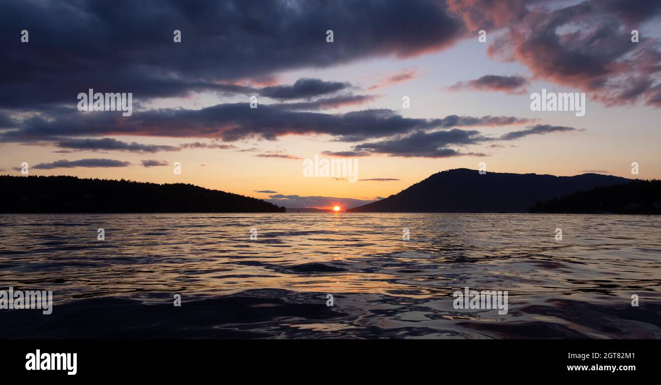 Canadian Nature Landscape View of the Gulf Islands on West Coast Stock ...