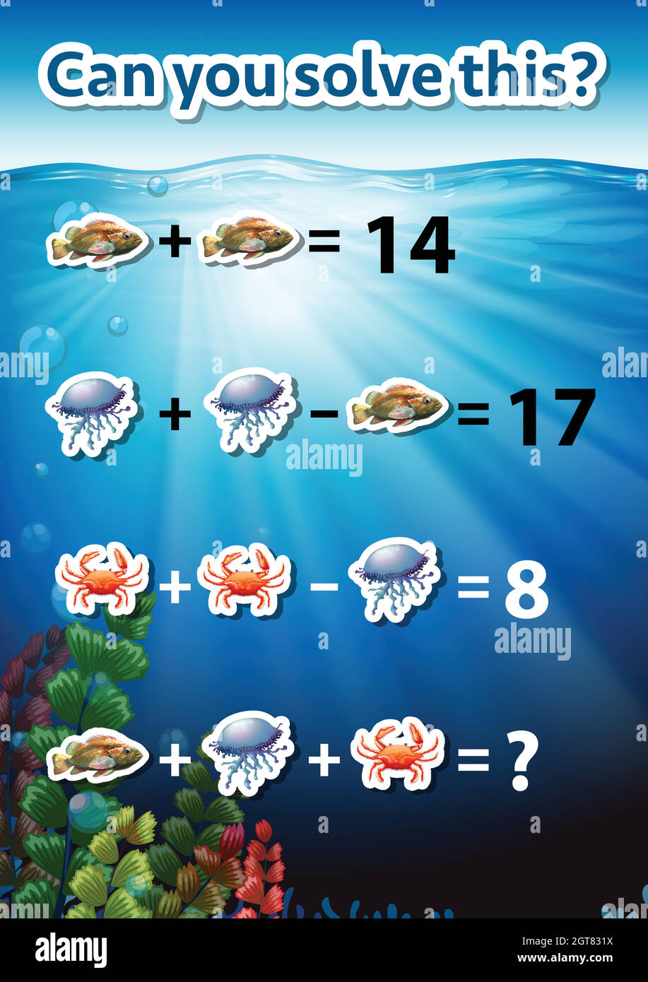 Can you solve this worksheet Stock Vector Image & Art - Alamy