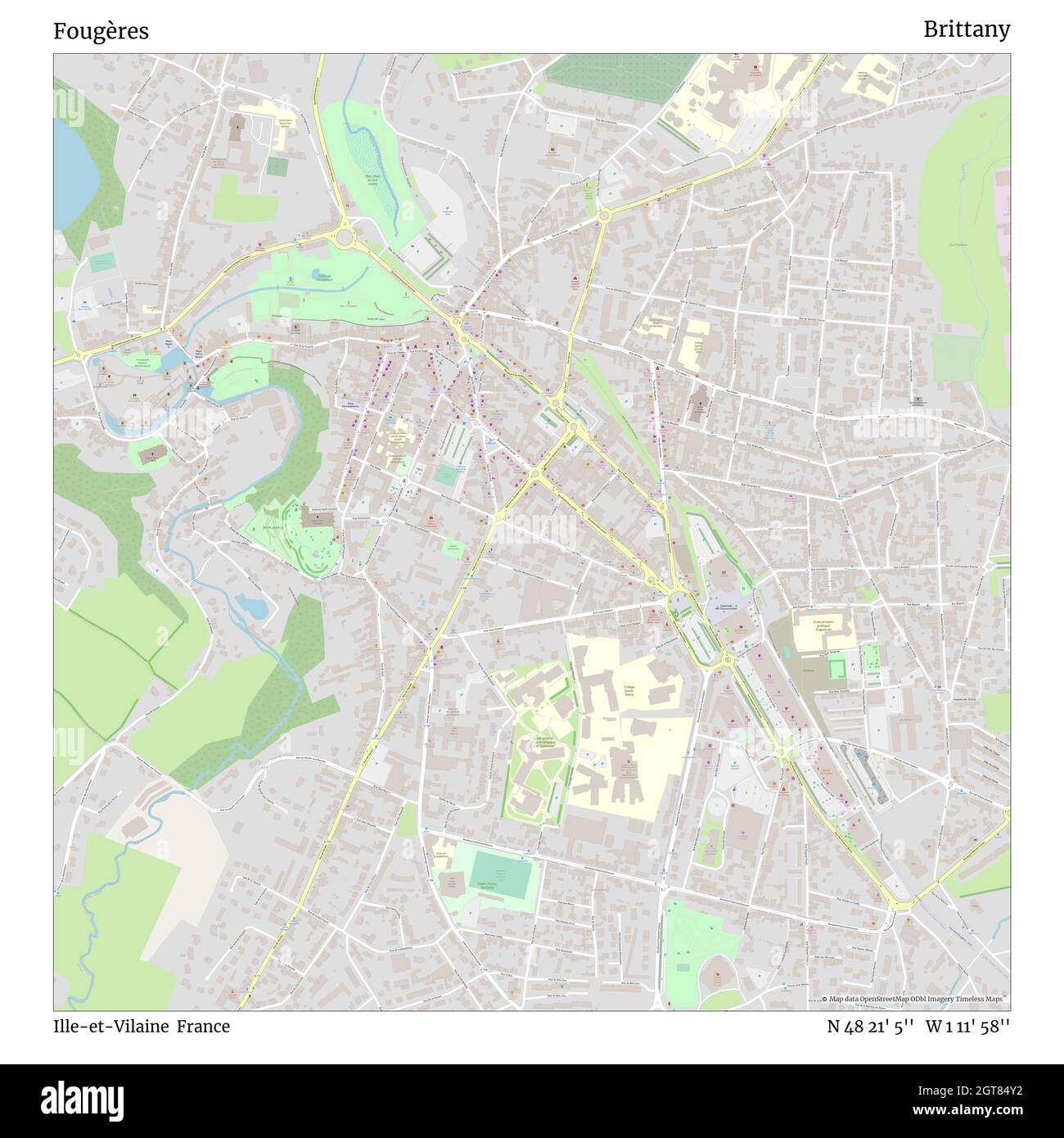 Map of fougeres hi-res stock photography and images - Alamy