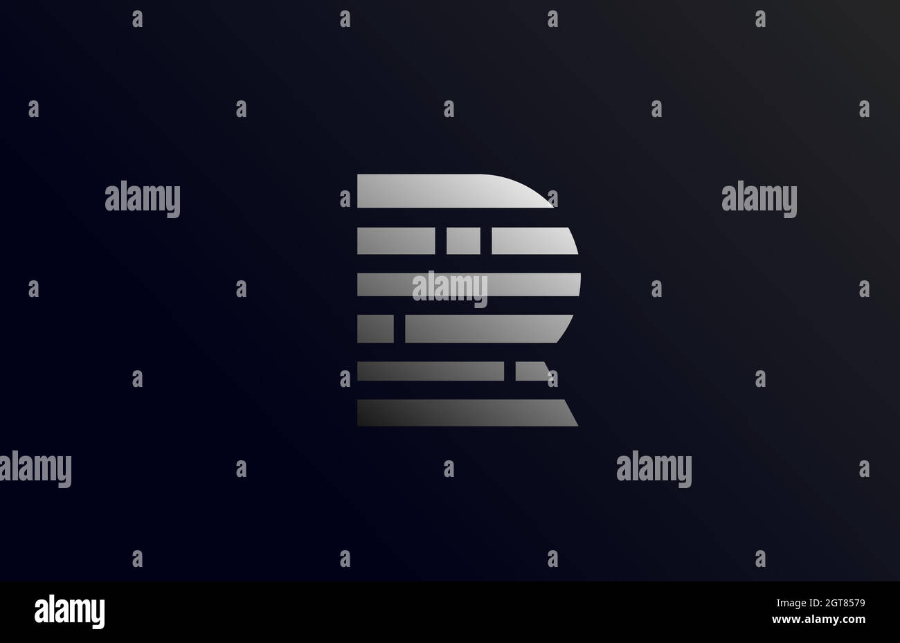 alphabet letter R icon logo in with line. Creative design for business ...