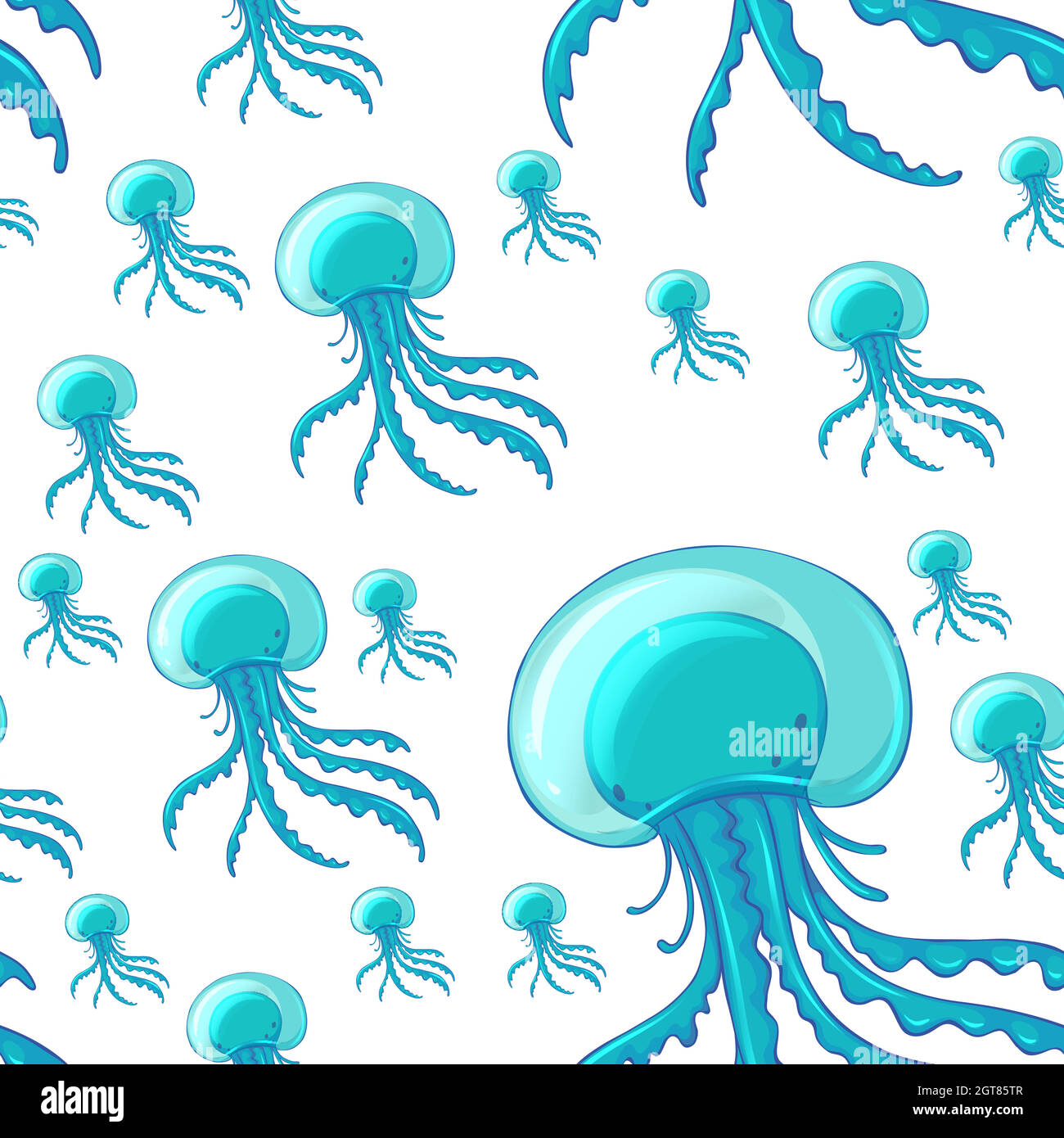 Seamless background jellyfish Stock Vector Images - Alamy