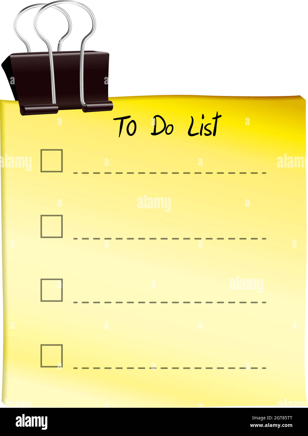 A note for to do list Stock Vector Image & Art - Alamy