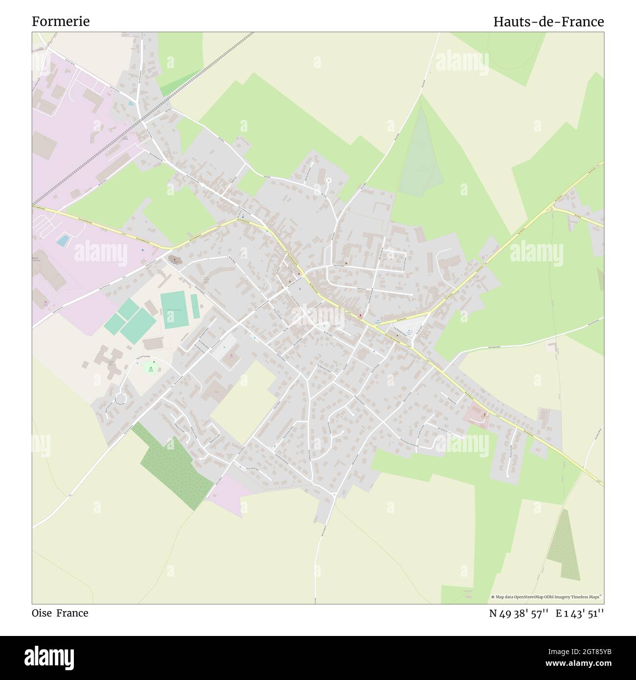 Map of oise hi-res stock photography and images - Alamy