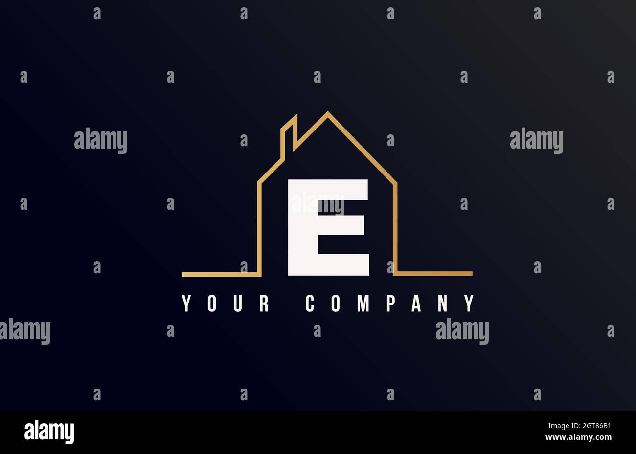 E house alphabet letter icon logo design. House real estate for company ...