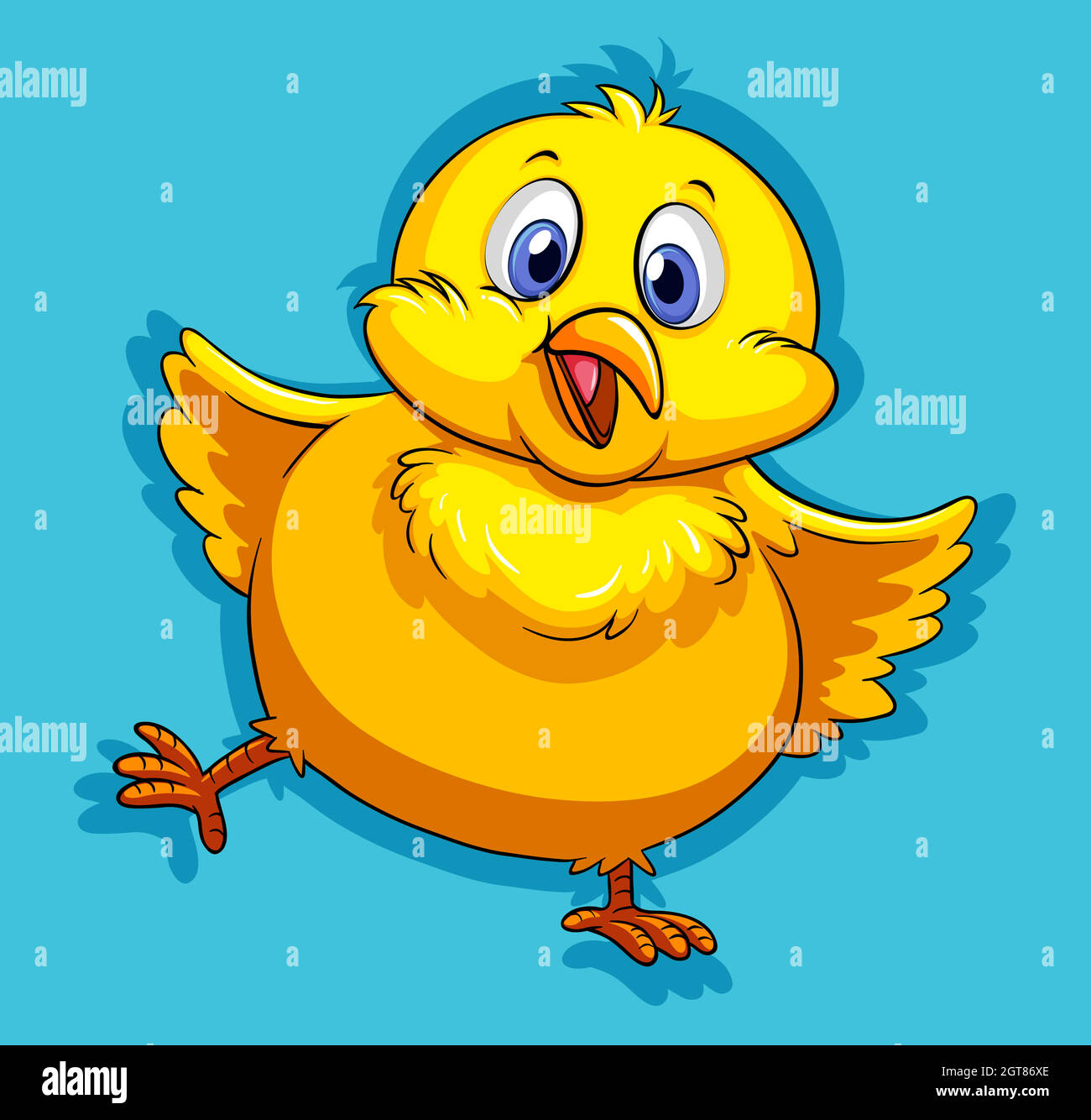 Yellow chick with happy face Stock Vector Image & Art - Alamy