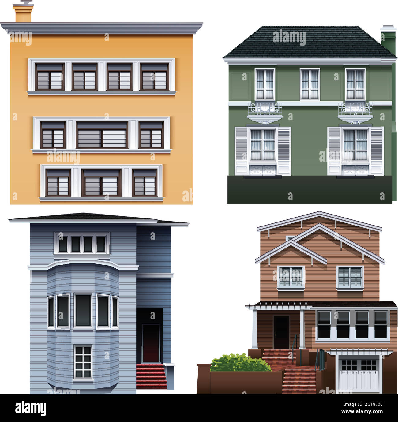 Residential office buildings Stock Vector Images - Alamy