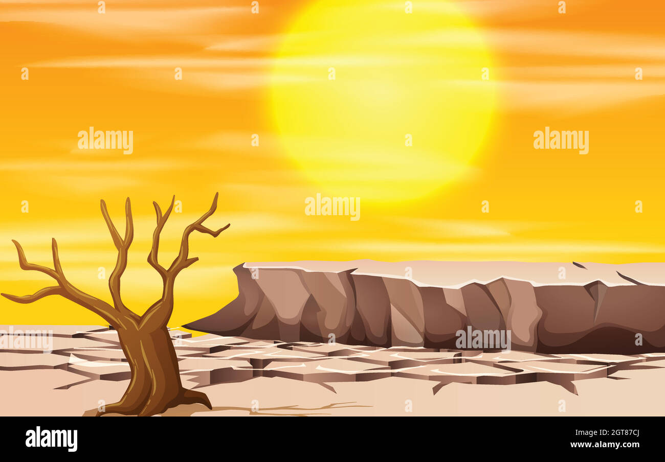 A drought landscape scene Stock Vector Image & Art - Alamy