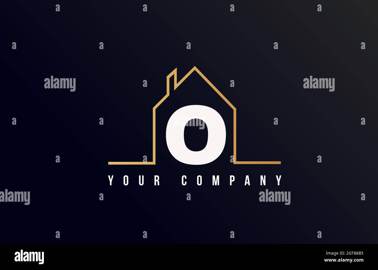 O house alphabet letter icon logo design. House real estate for company ...