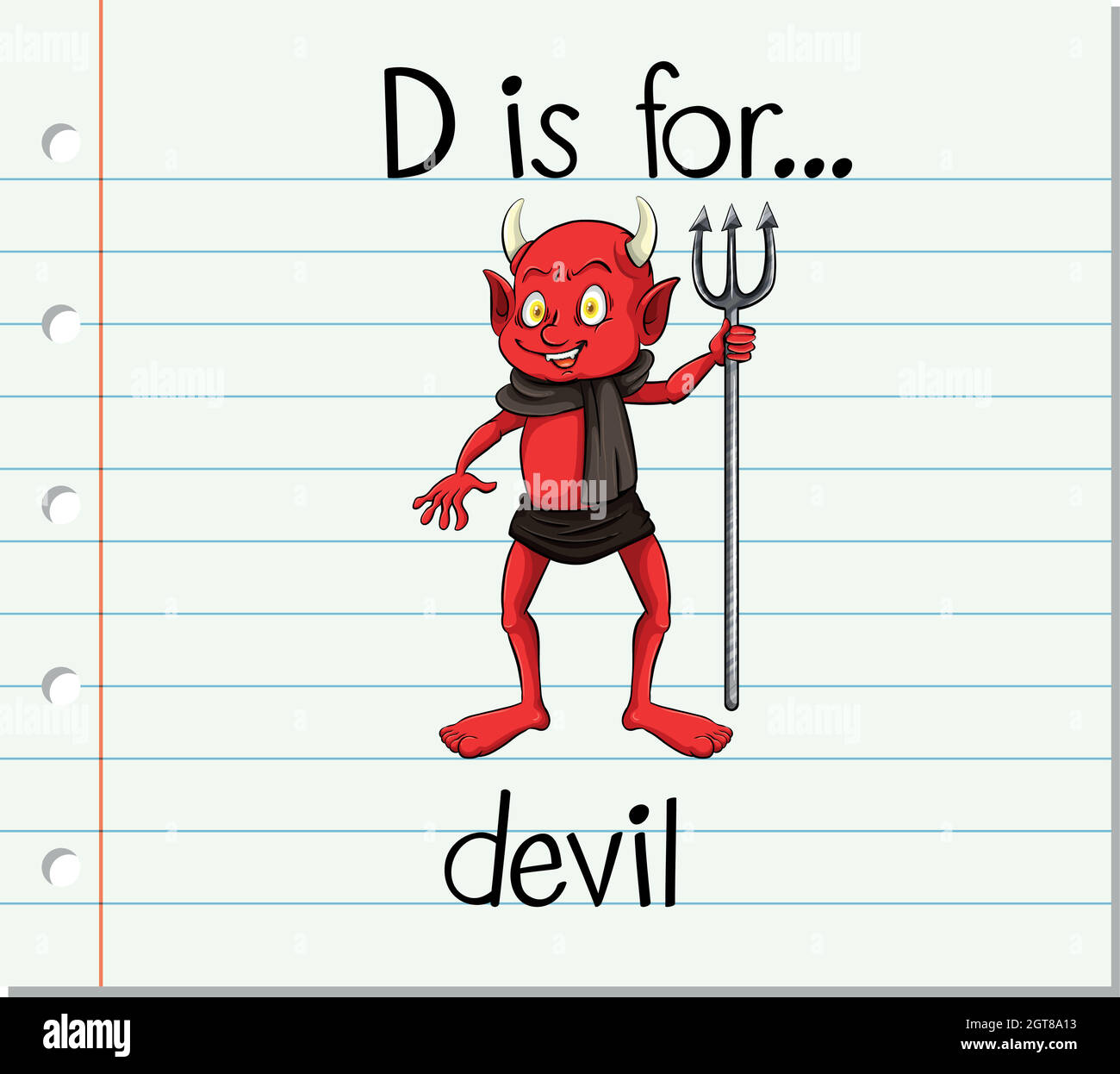 Flashcard letter D is for devil Stock Vector Image & Art - Alamy