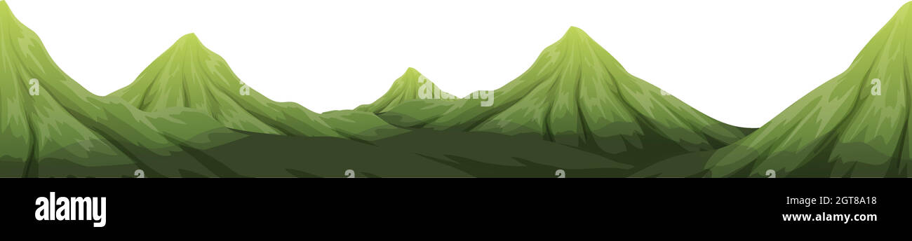 Landscape hills mountain range Stock Vector Images - Alamy