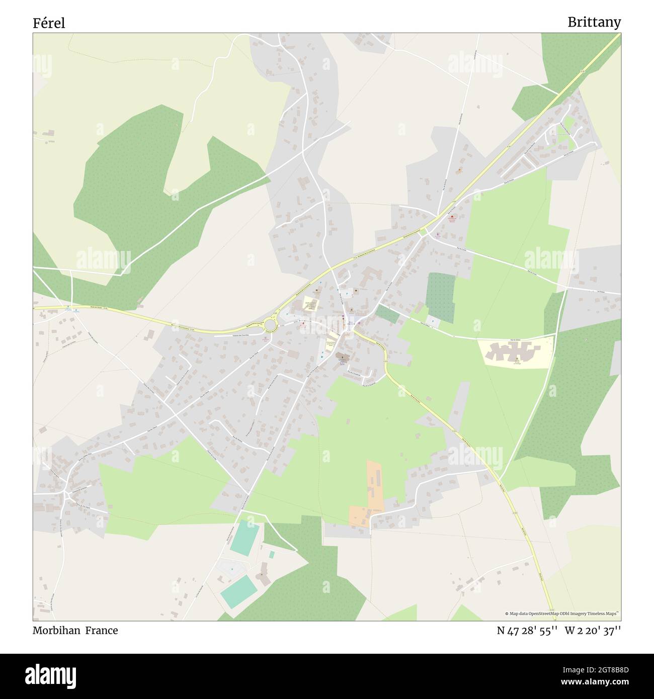 Férel, Morbihan, France, Brittany, N 47 28' 55'', W 2 20' 37'', map ...