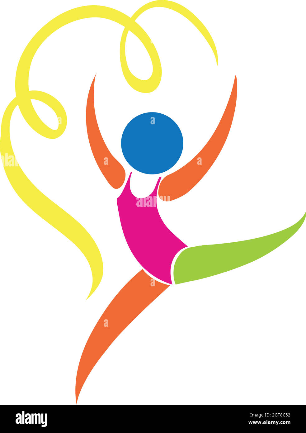 Logo design for gymnastics Stock Vector Image & Art - Alamy