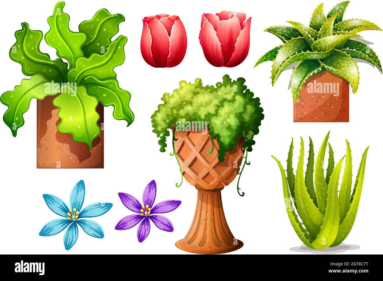 Clay flowers Stock Vector Images - Alamy