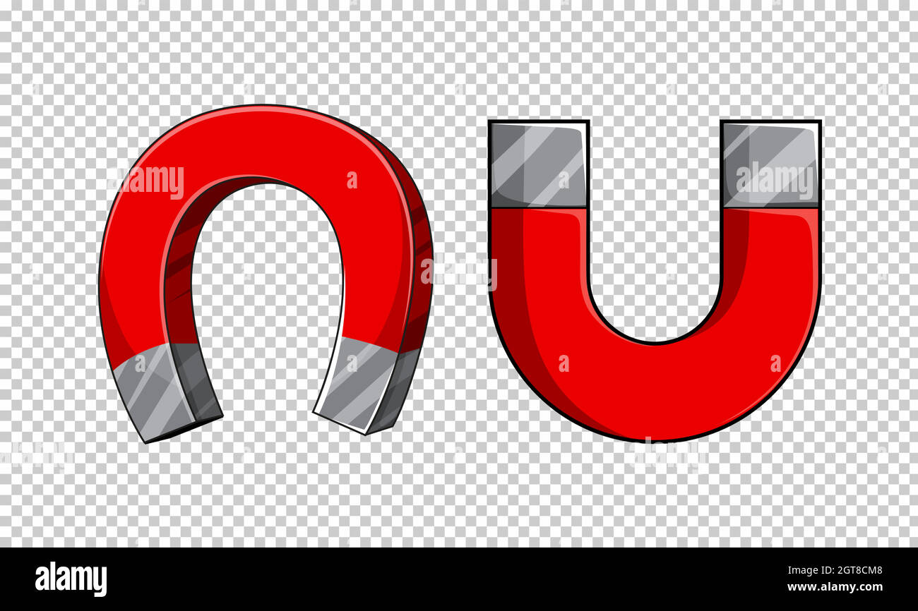 U shaped magnets on transparent background Stock Vector Image & Art - Alamy