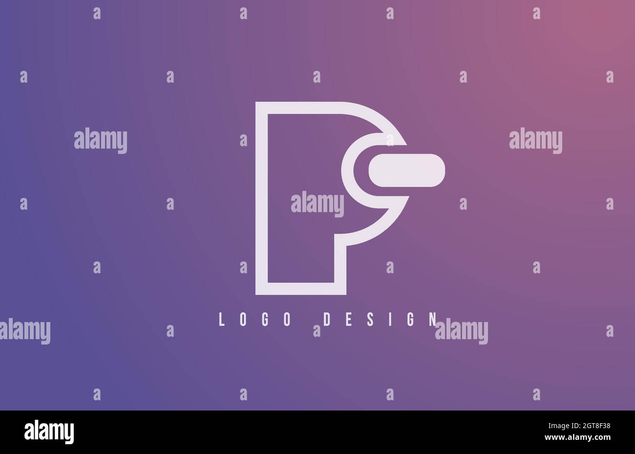 P alphabet logo letter for business and company with geometric style ...