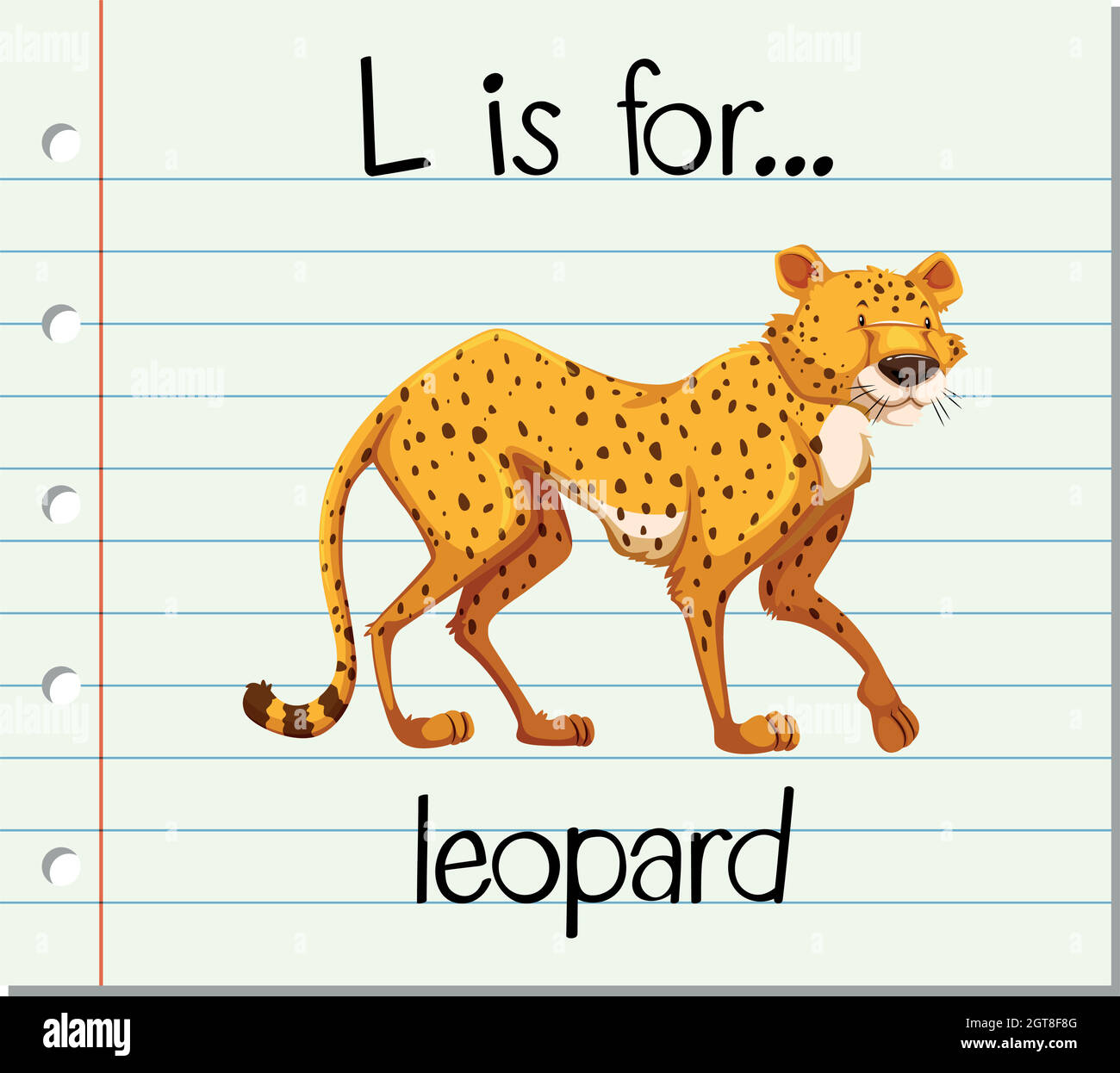 Flashcard letter L is for leopard Stock Vector Image & Art - Alamy
