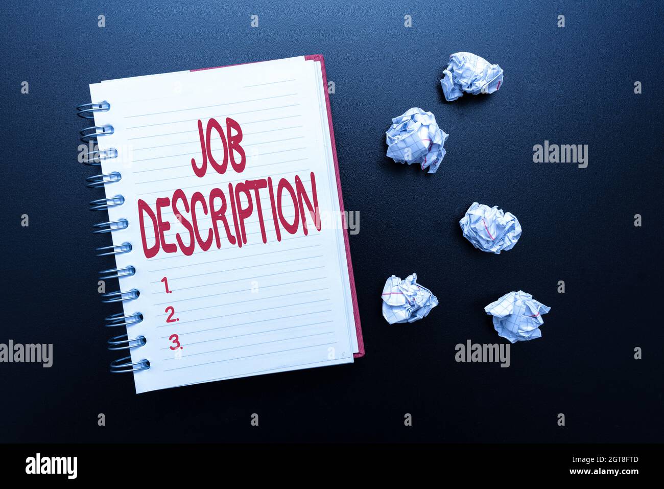 Text caption presenting Job Description. Business overview A document ...