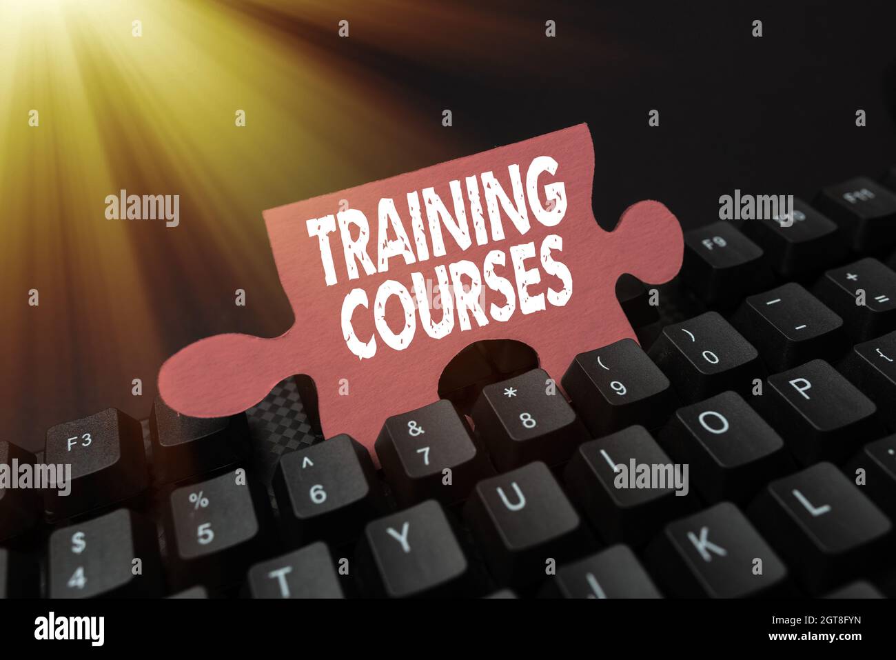 Inspiration showing sign Training Courses. Business concept is series ...