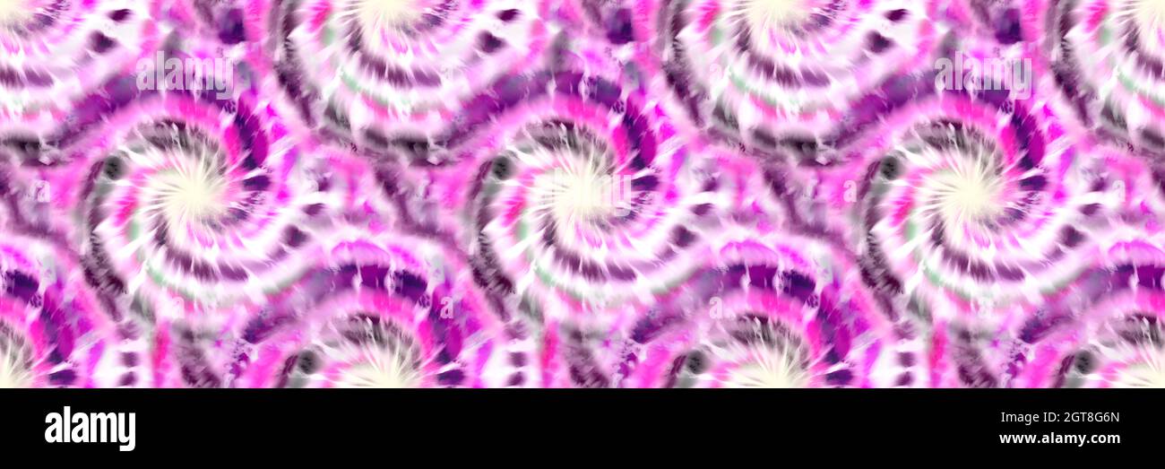 Seamless funky 1970s tie dye border motif pattern for surface design ...