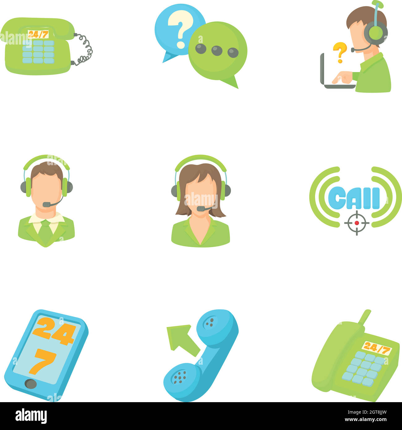 Online support icons set, cartoon style Stock Vector Image & Art - Alamy