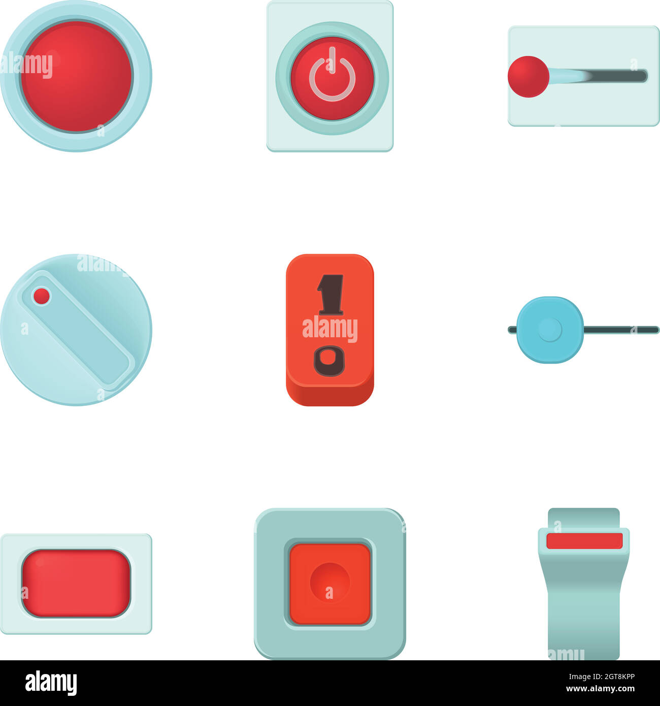 Online button icons set, cartoon style Stock Vector Image & Art - Alamy