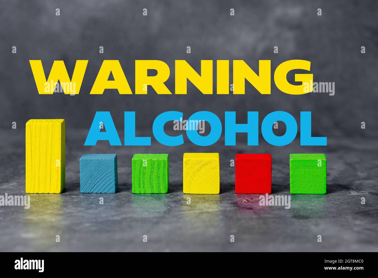 Text caption presenting Warning Alcohol. Conceptual photo messages ...