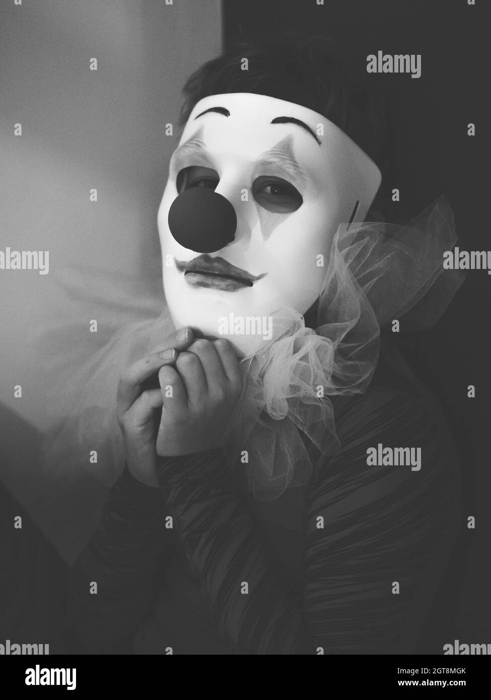 Sad face clown Black and White Stock Photos & Images - Alamy