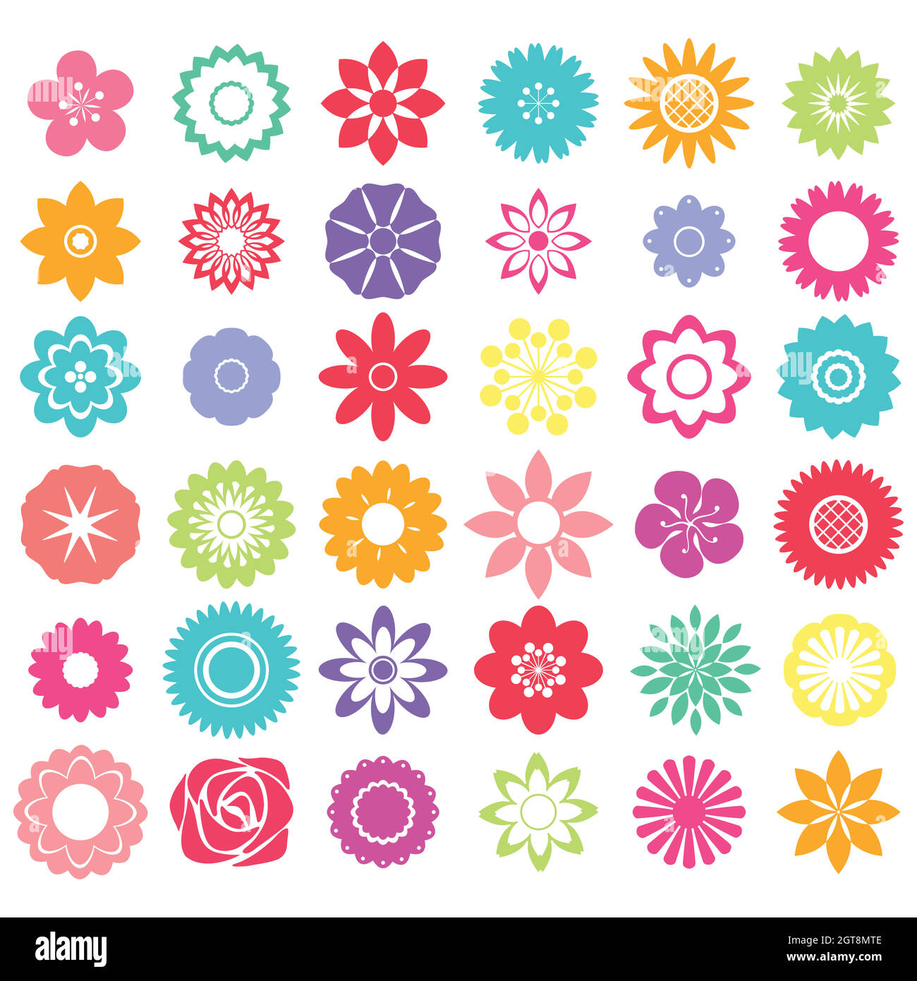 Pastel theme flowers Stock Vector Images - Alamy