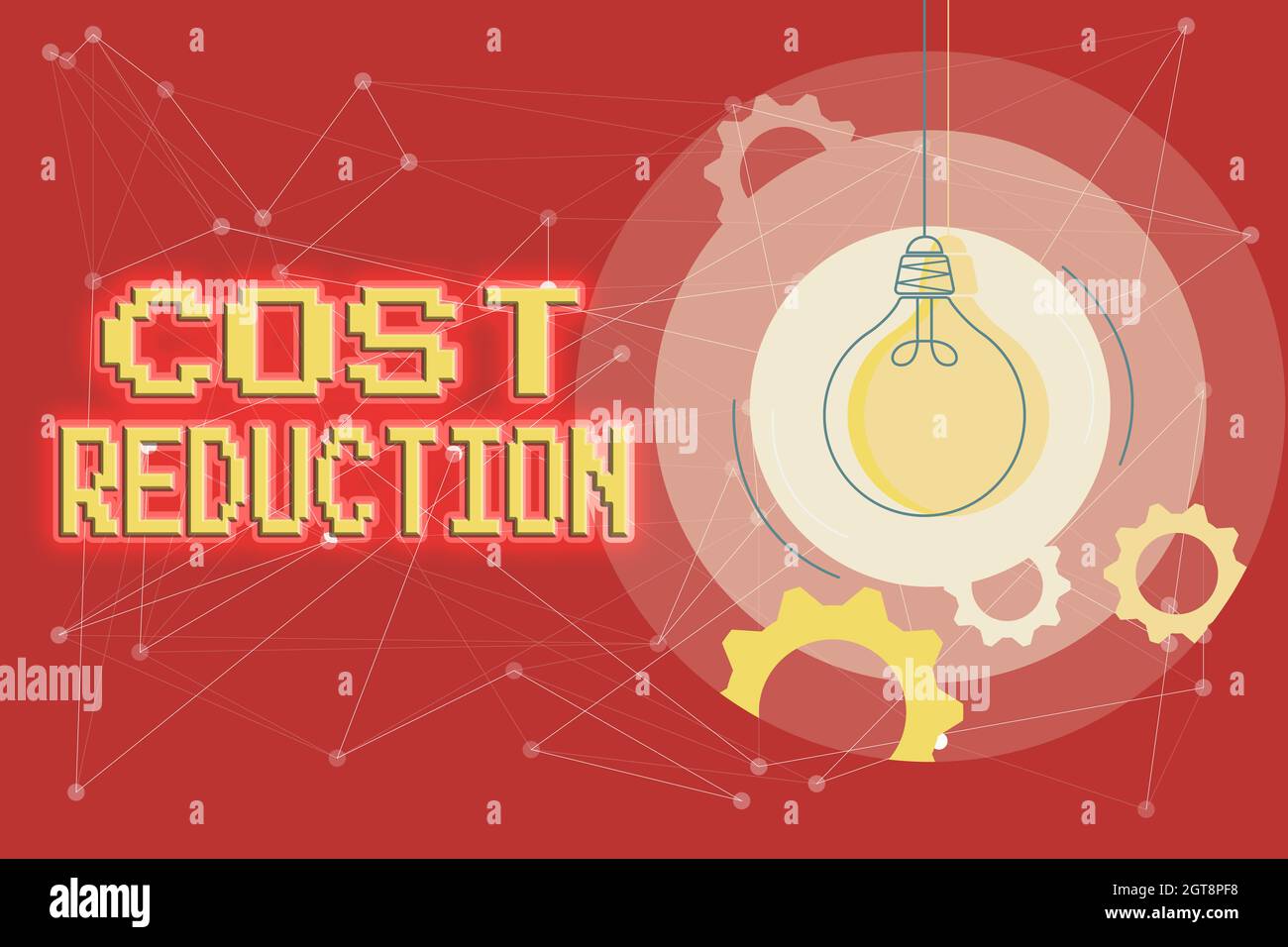 Writing displaying text Cost Reduction. Business idea process of ...